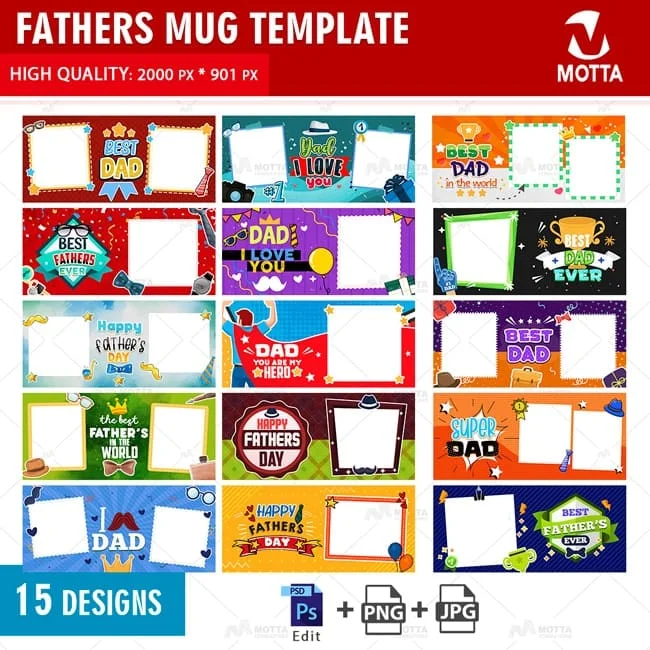 Dad Mug Sublimation Templates | Father's Day PNG Bundle | Instant ...