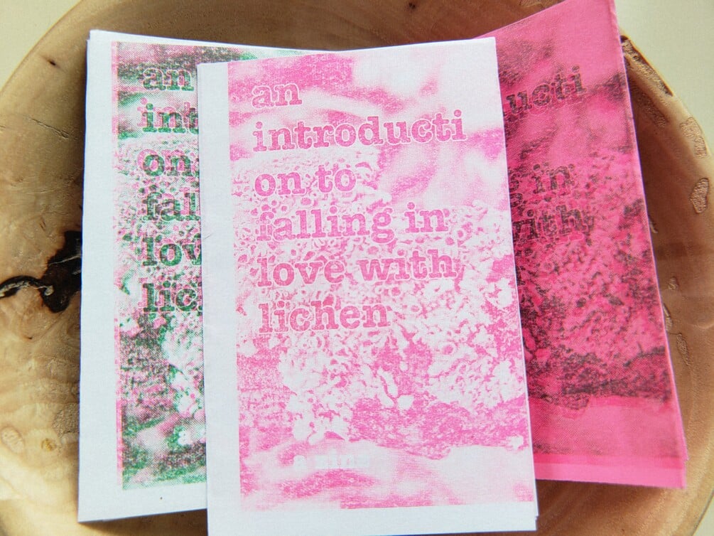 An Intro to Falling in Love w Lichen Risograph Mini Zine