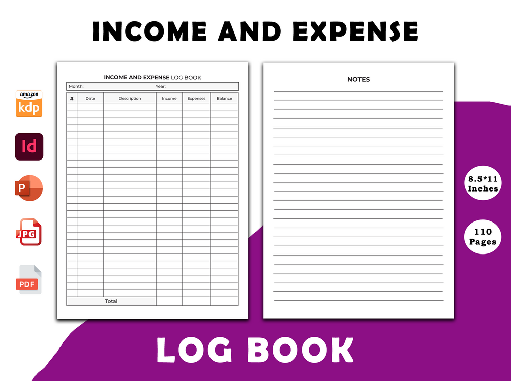 Income and Expense Log Book