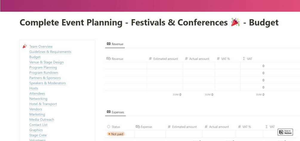 Complete Event Planning – Festivals & Conferences