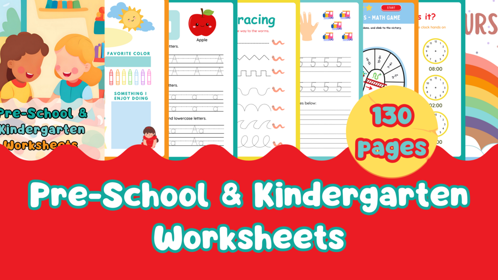 Pre-School & Kindergarten Worksheets