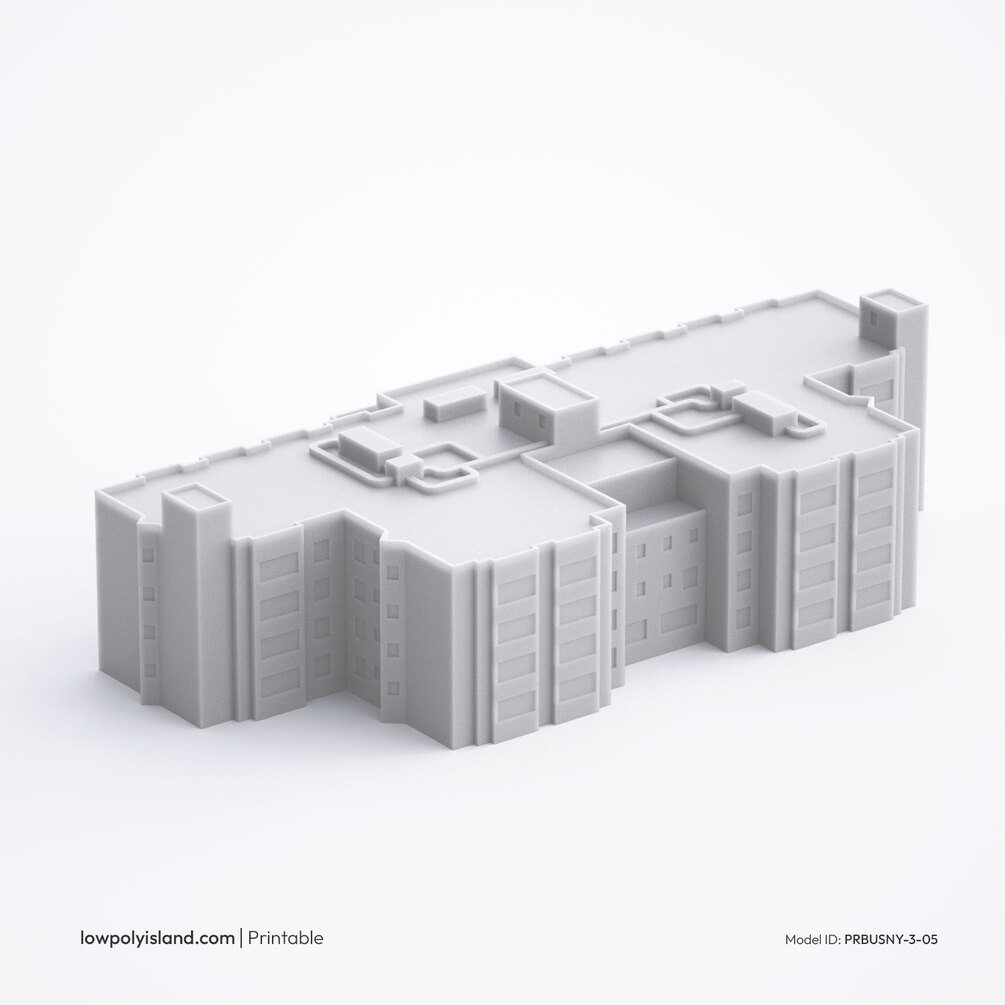 Miniature Building Printable 3D Model (PRBUSNY-3-05)