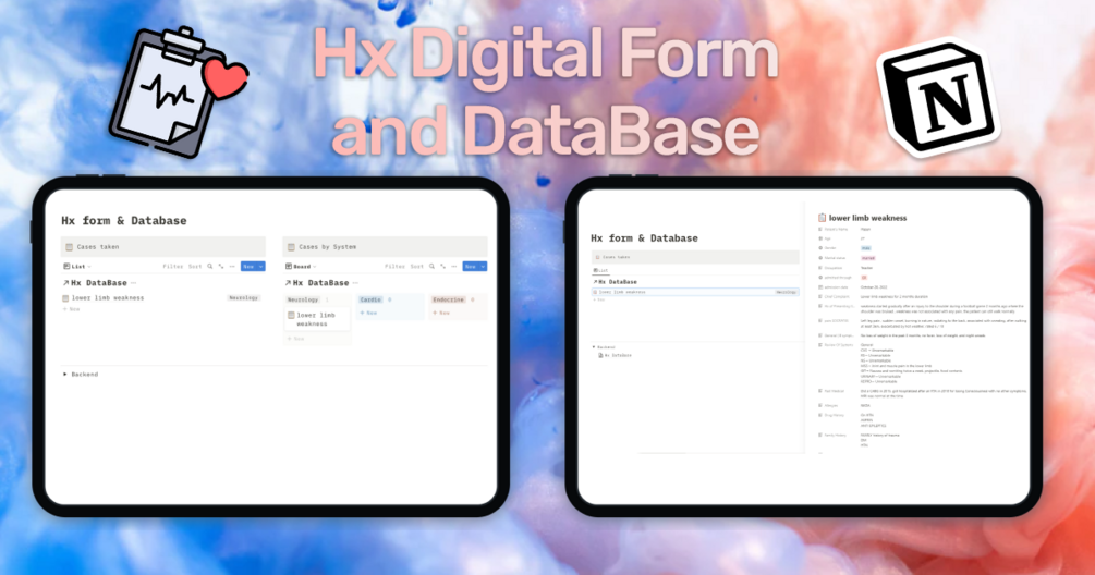 Hx form and Database