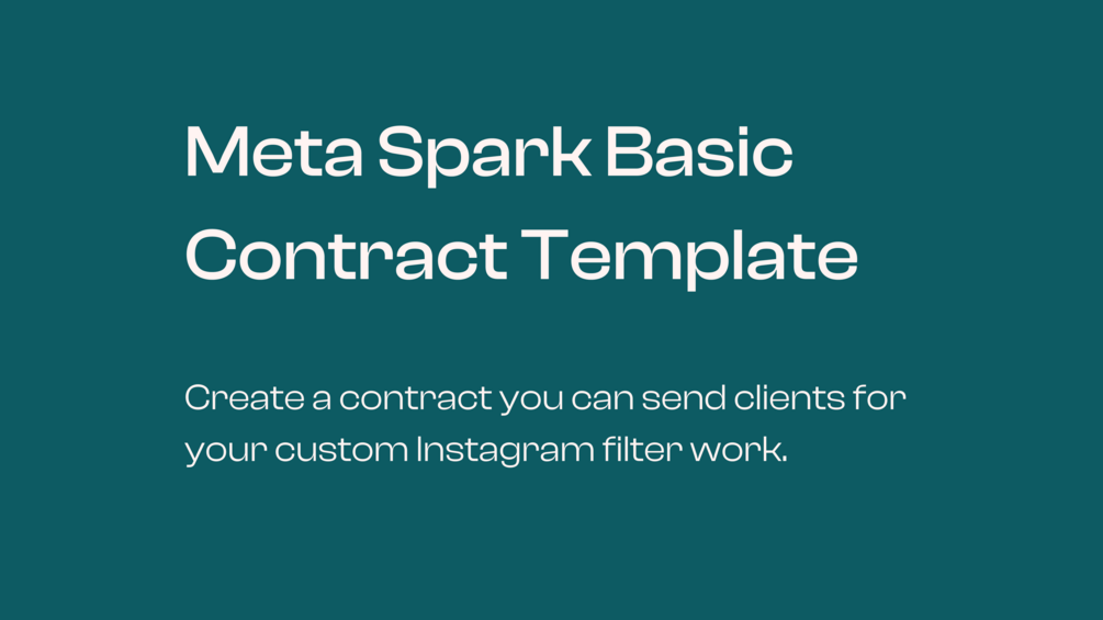 Meta Spark Basic Contract Template