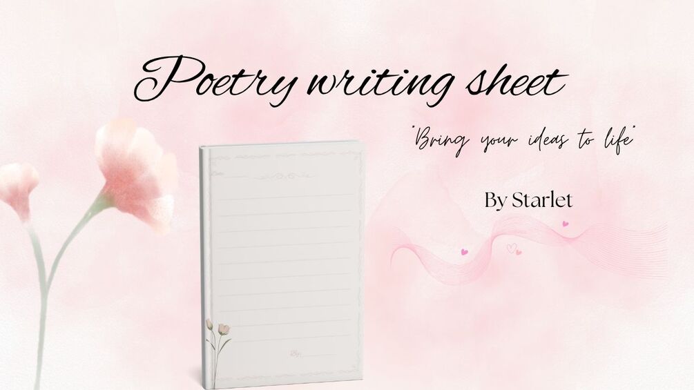 Poetry Writing Sheet