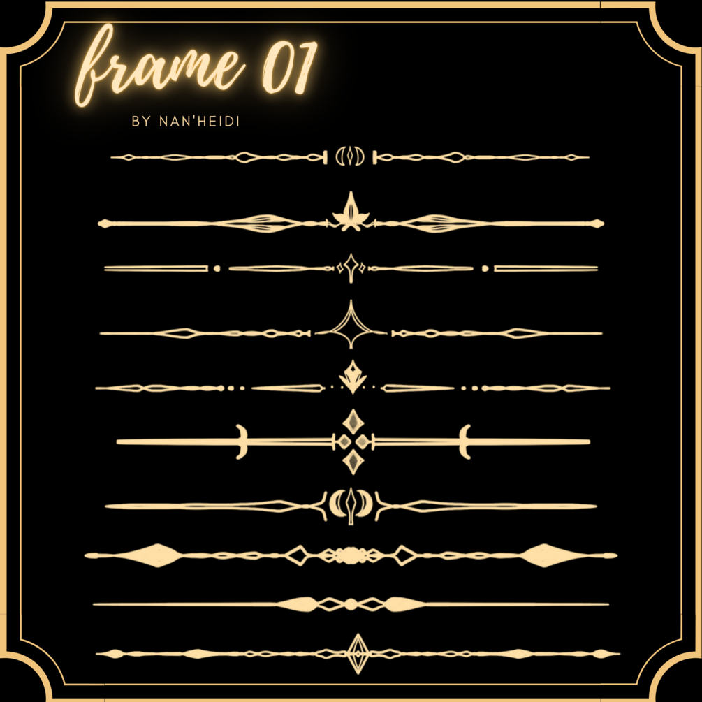 20 Frame 01 Procreate brushes_By Nan'Heidi