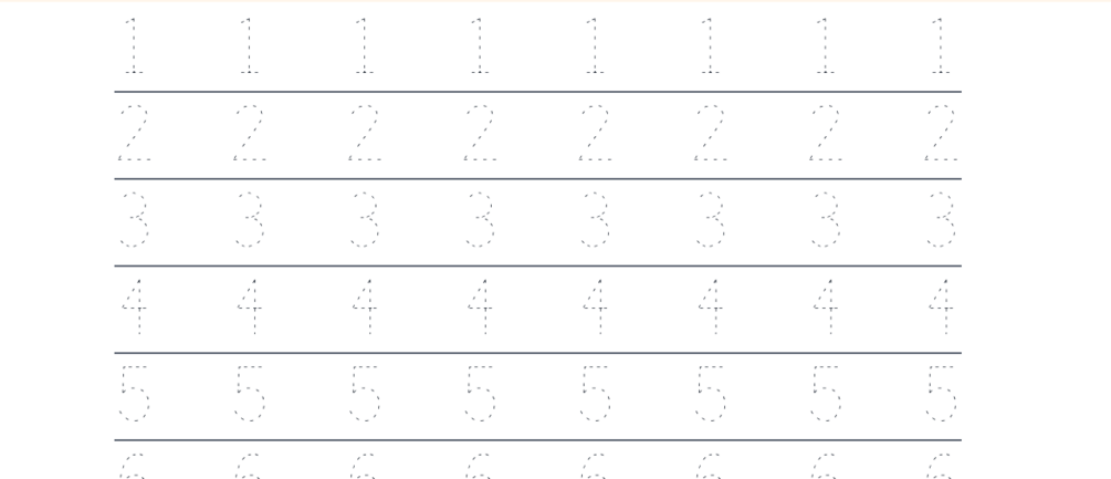 Tracking Numbers Worksheets (For Kids)