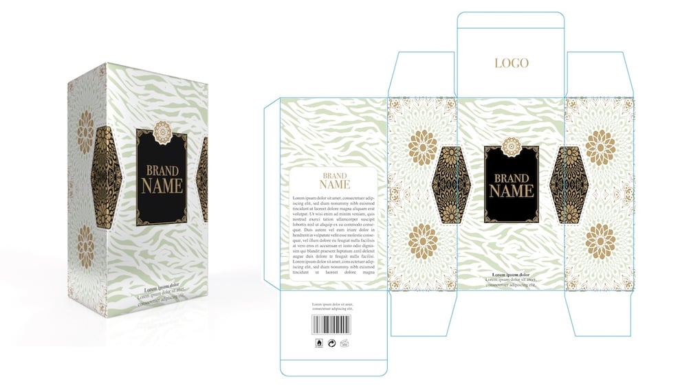 Arabic Packaging Box Design Template 1