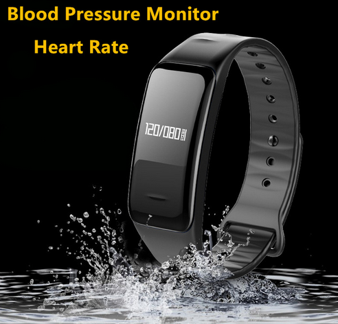 Bluetooth Smart Band Blood Pressure & Heart Rate Monitor Wristband ...