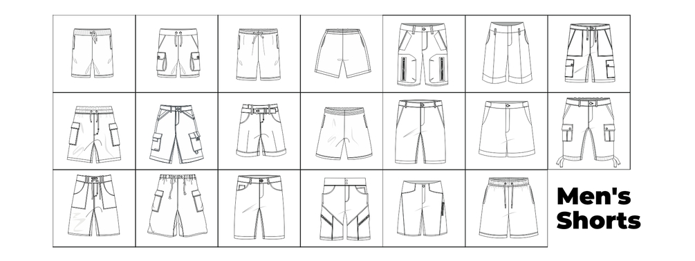 Men's Shorts Tech Pack: Professional, Editable, and Ready-to-Use