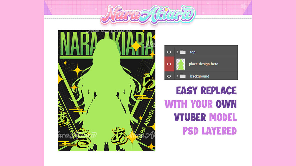 Stylish and Eye-catching VTuber Posters V13 for Streamer