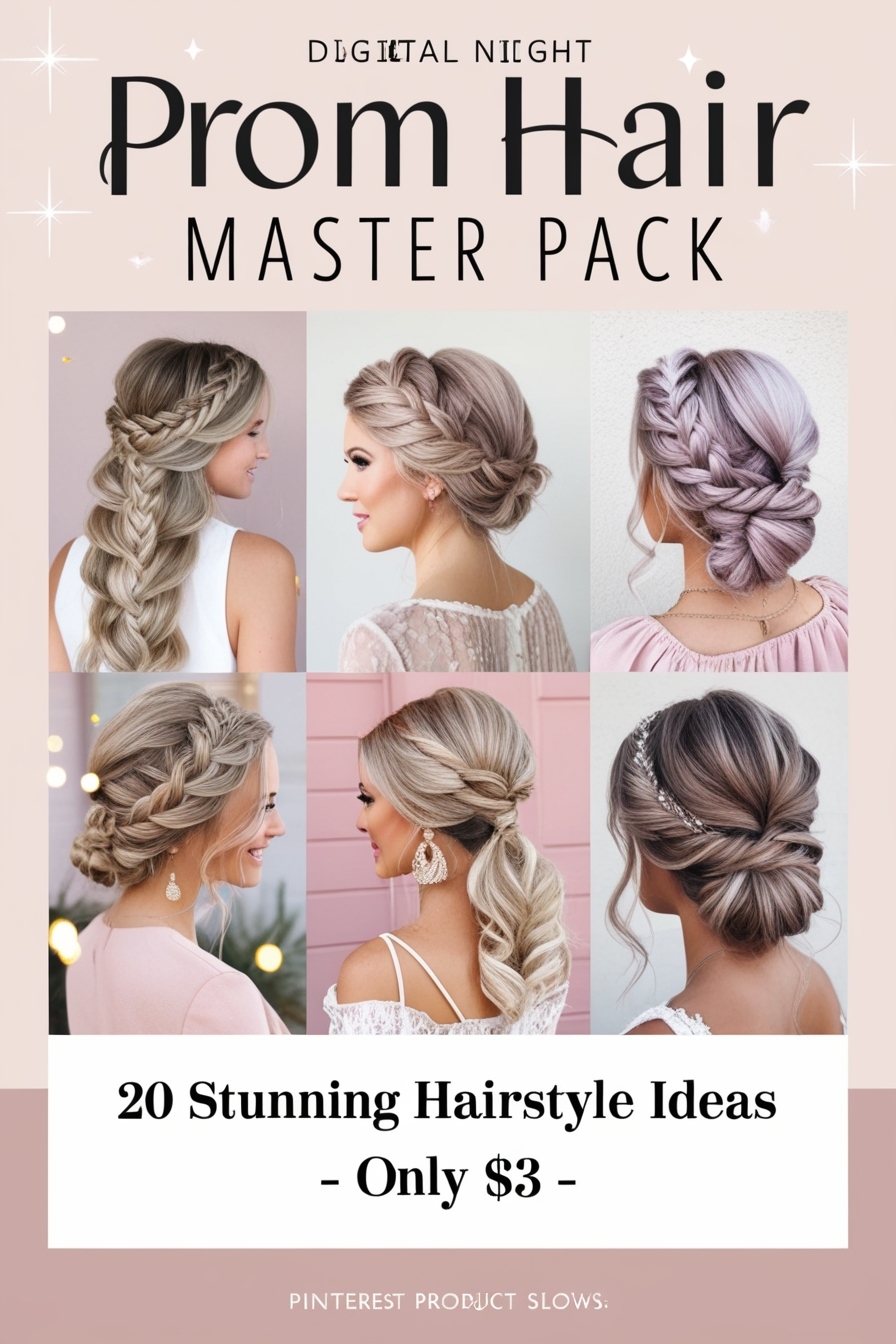 Prom Hair Master Pack – 20 Stunning Hairstyle Ideas (Digital Download)