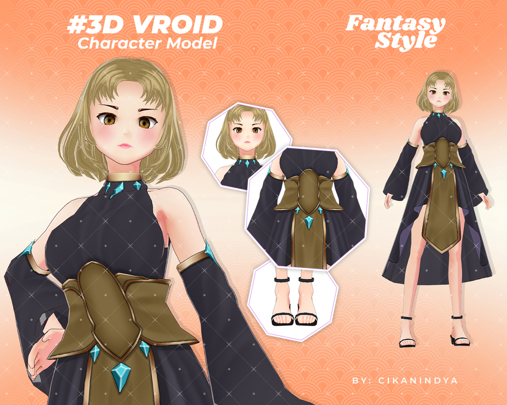 3D Vroid Character, 3d Model, Vtuber Model Free, 3D, Vtuber Model ...
