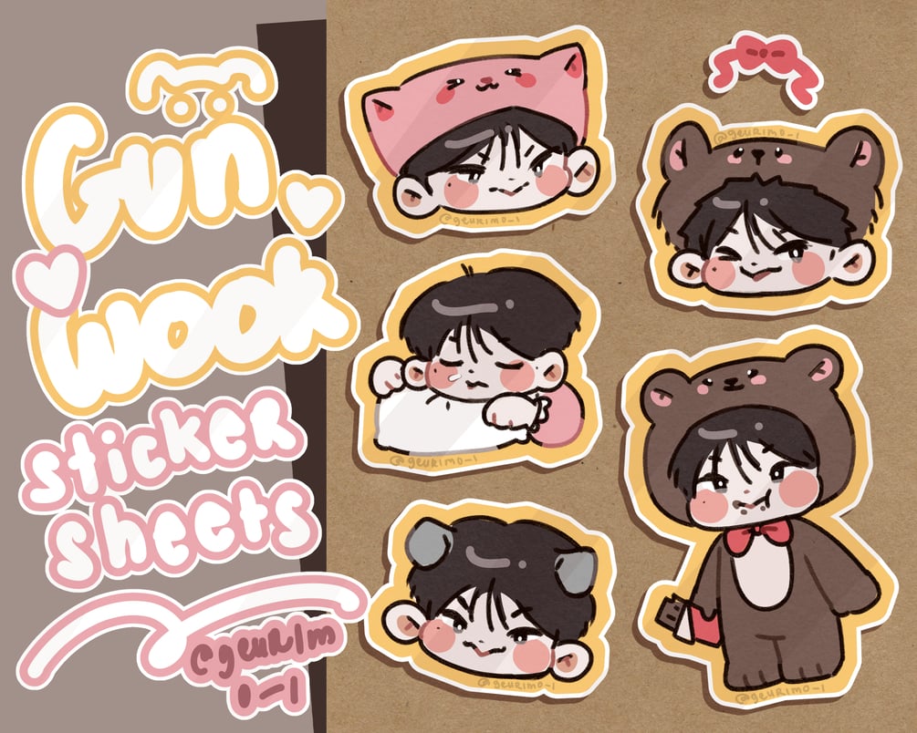[Freebies] Printable Sticker Sheets Park Gunwook
