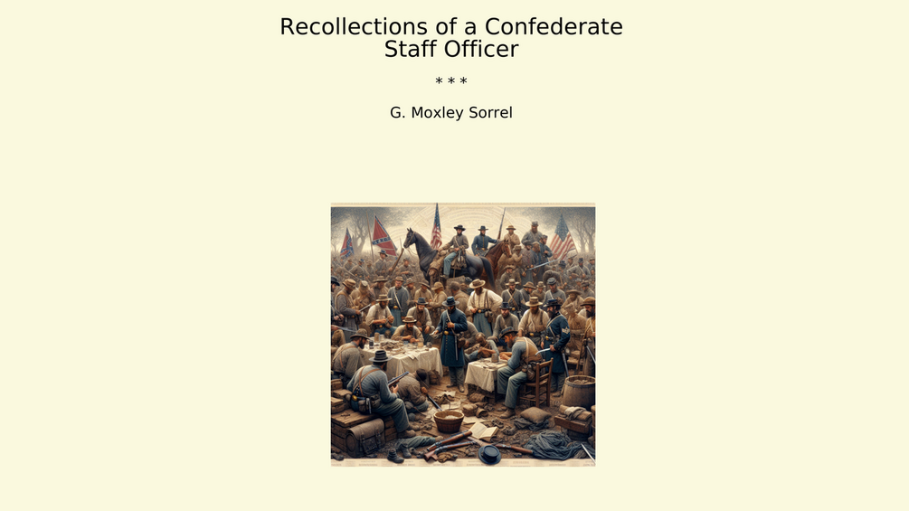 Recollections of a Confederate Staff Officer