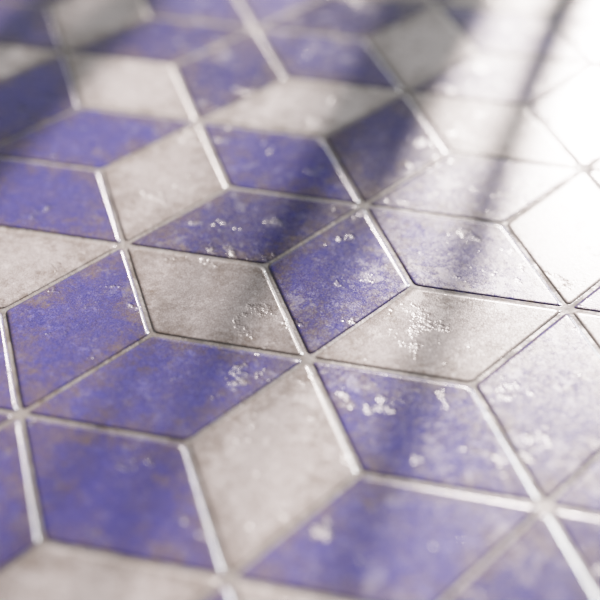 Procedural Star Diamond Tiles for Blender 3D