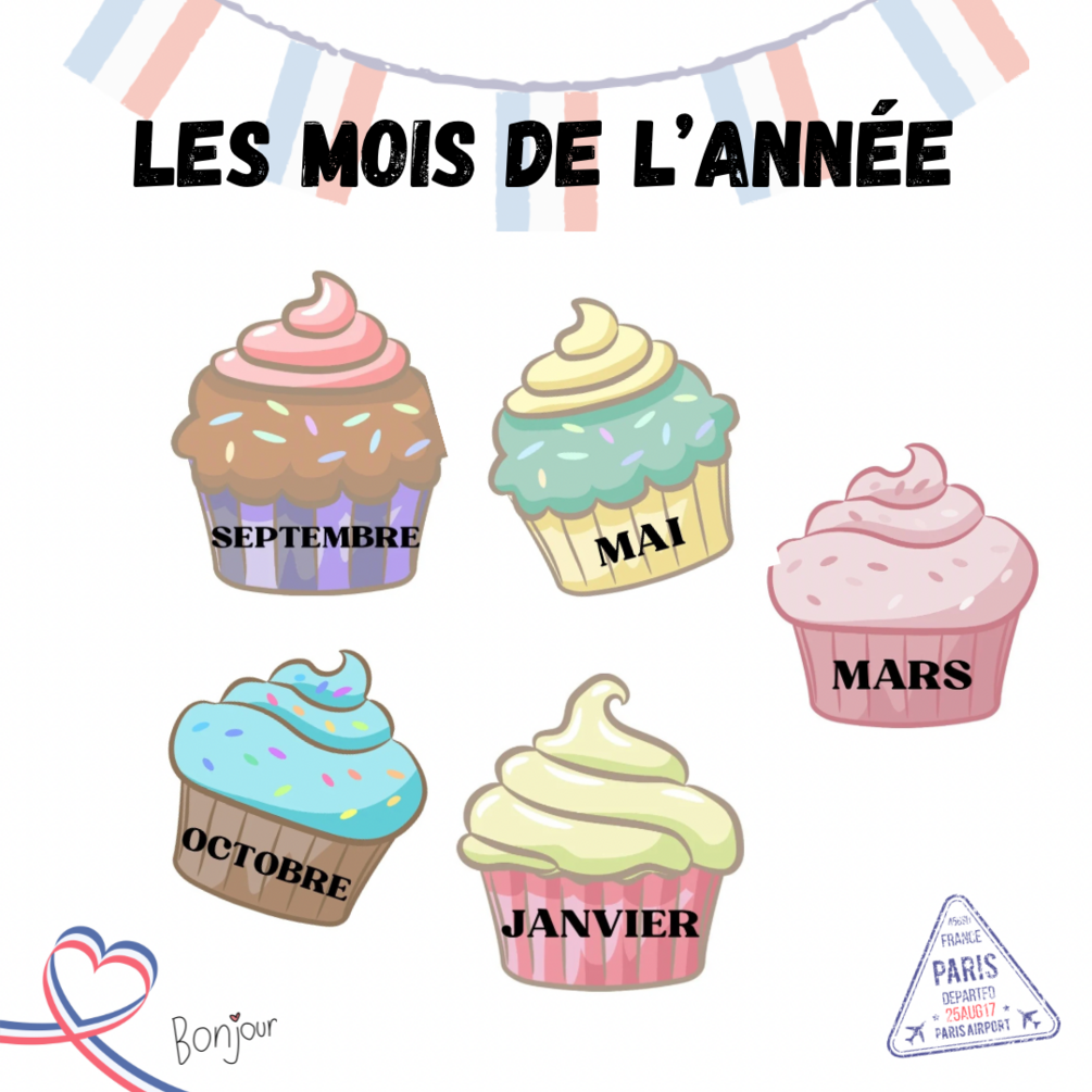 CUPCAKES LES MOIS DE L’ANNÉE