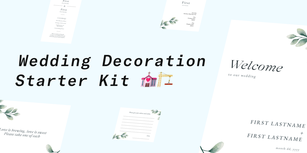 Wedding Decoration Starter Kit
