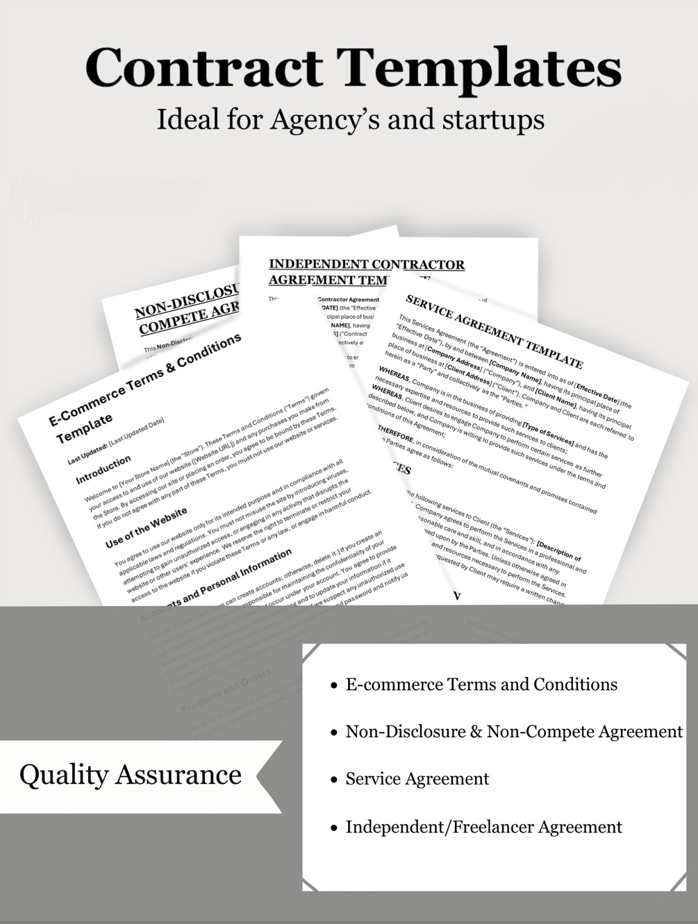 Essential Legal Agreement Pack - Ideal for Start-ups & Entrepreneurs