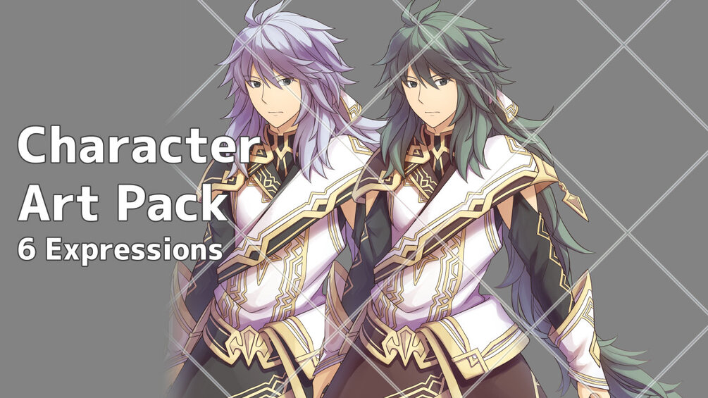 Anime Character Art Pack: 2309-colorA/B - 6 Expressions | Image: Man ...