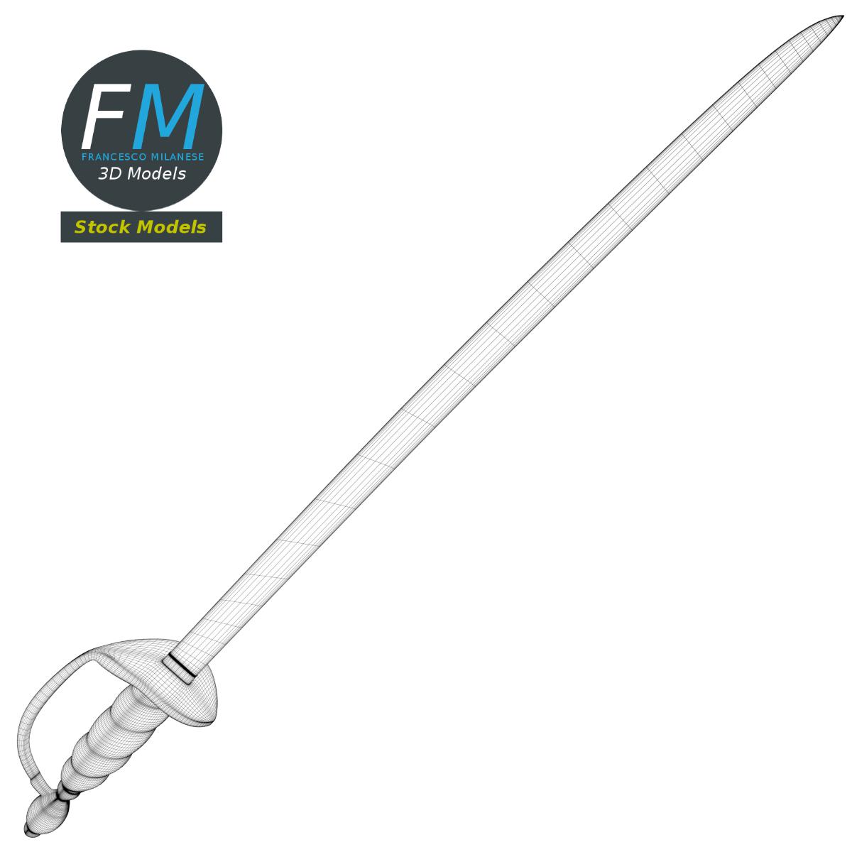 3D MODEL - Caribbean pirate sword