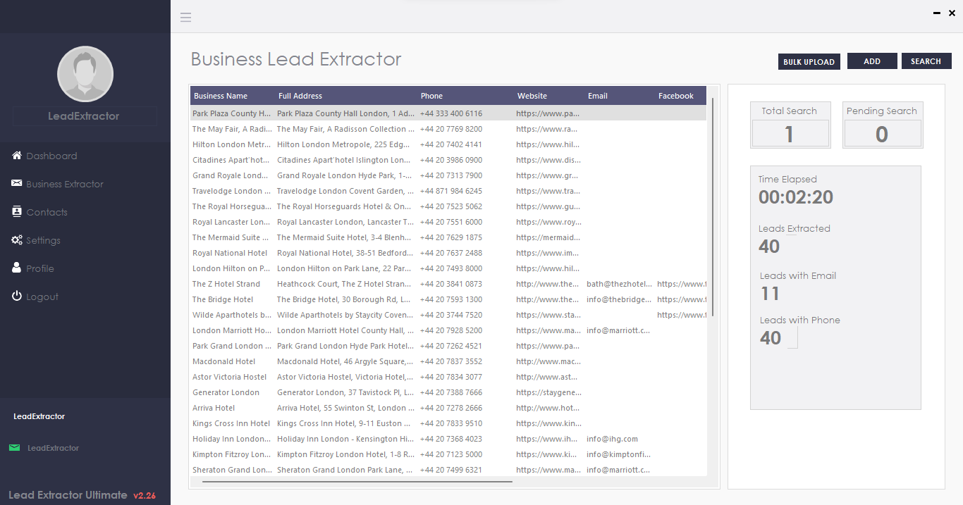 Leads Extractor Application