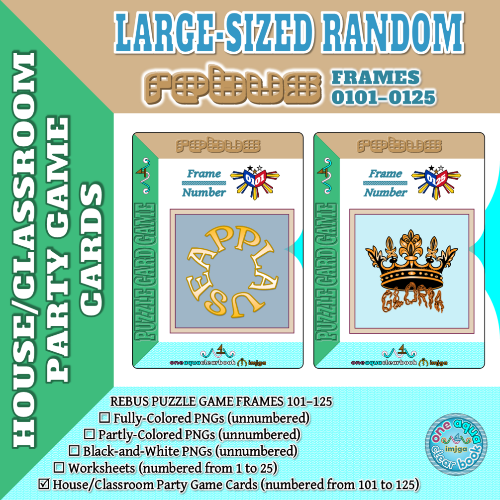 Rebus Puzzle Party Game Cards 101–125