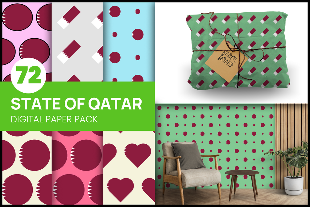 State of Qatar Seamless Patterns