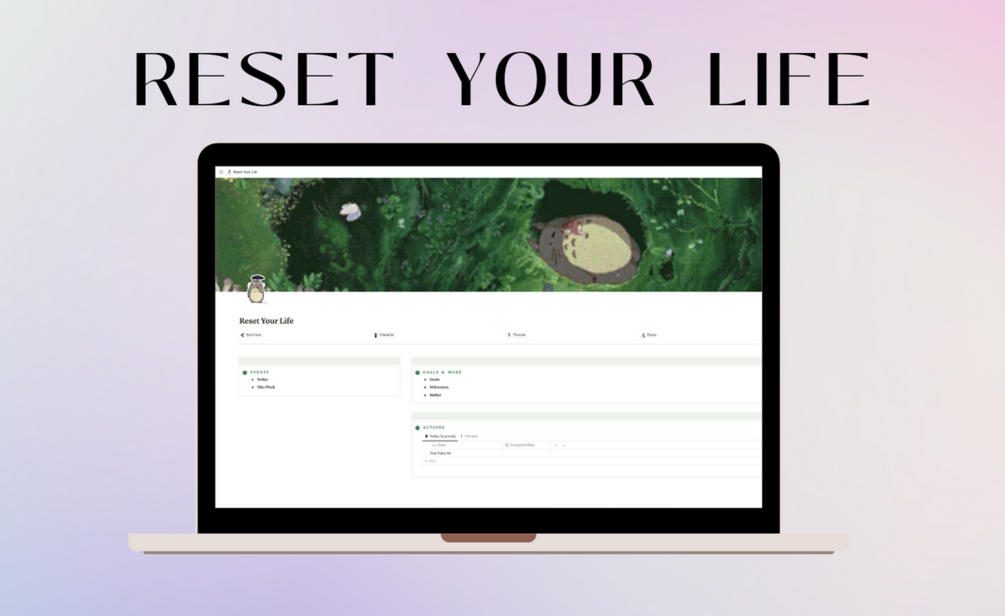 Notion Template: Reset Your Life