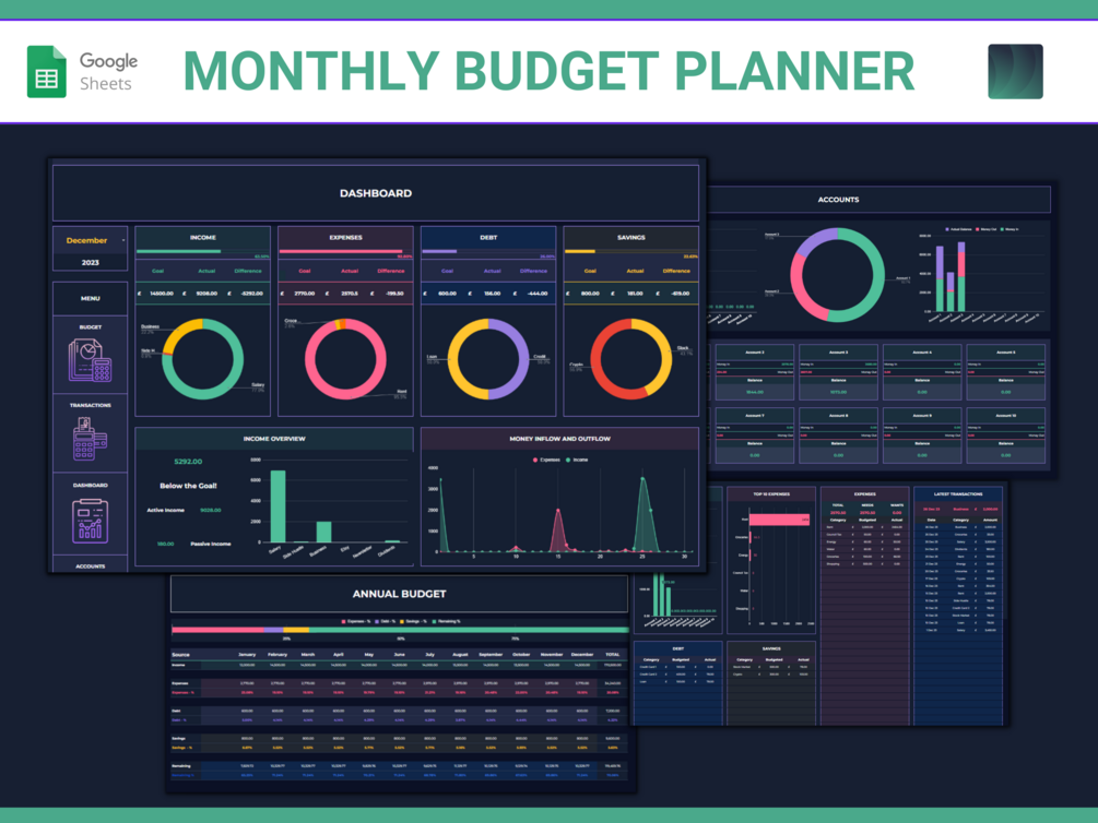 Monthly Budget Planner by Budget Flow