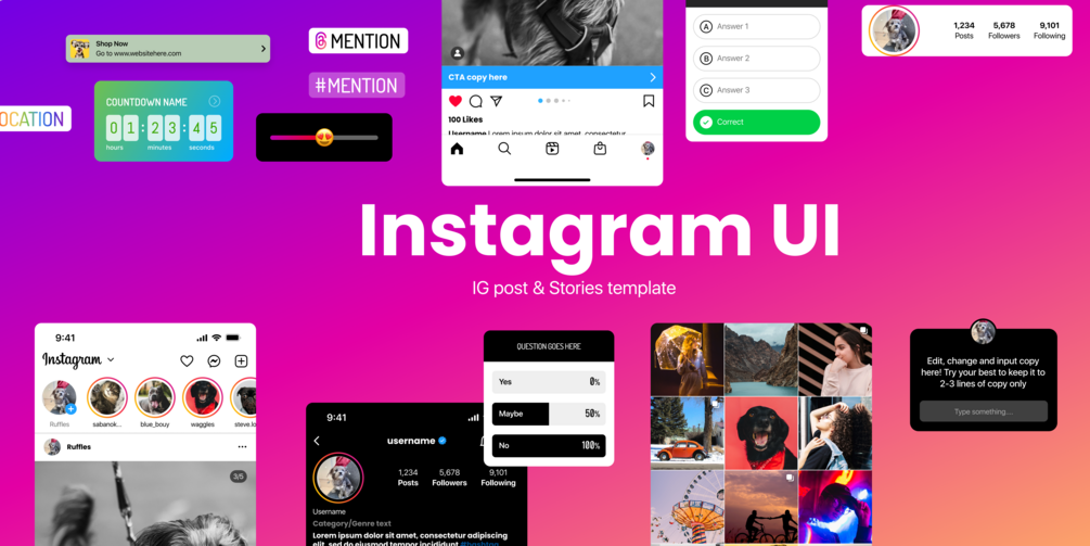 Instagram UI Kit