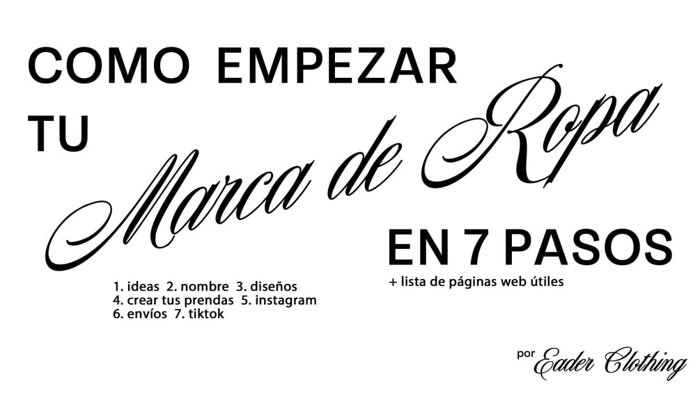 Cómo empezar tu marca de ropa en 7 pasos + lista de páginas web útiles