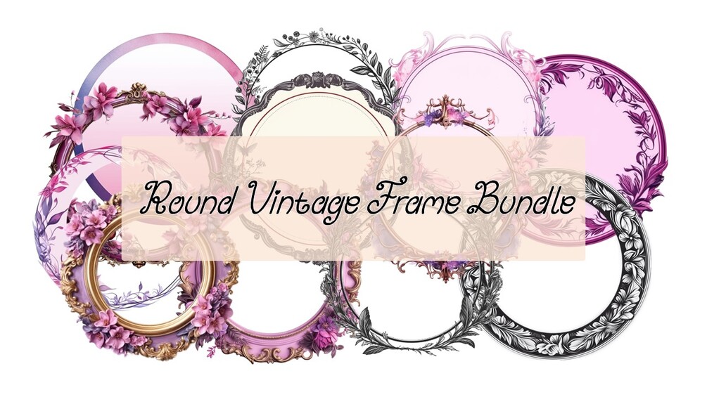 Round Vintage Frame Bundle