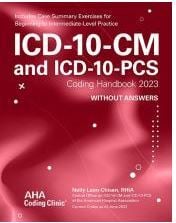 AHA ICD-10 & ICD-10 PCS handbook (50% discount price)