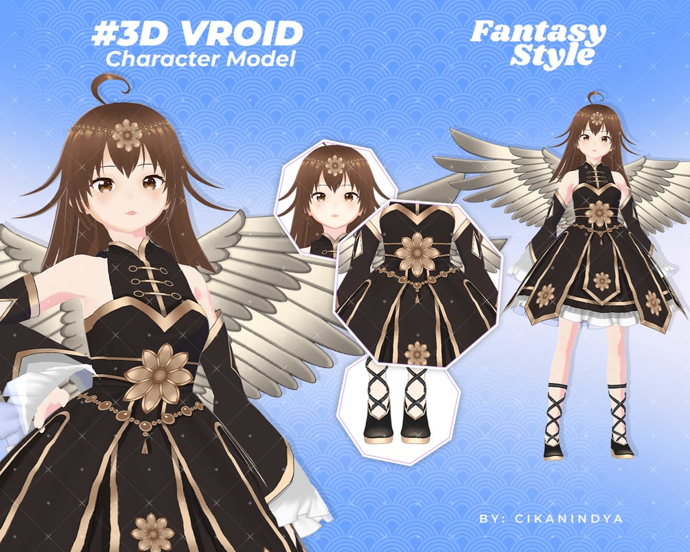 3D Vroid Character, 3d Model, Vtuber Model Free, Virtual Avatar ...