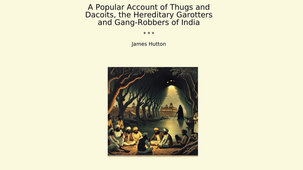 A Popular Account of Thugs and Dacoits, the Hereditary Garotters and ...