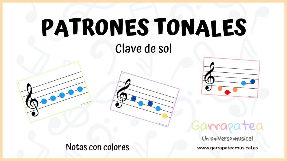 TARJETAS ENTONACIÓN (clave de sol) en color