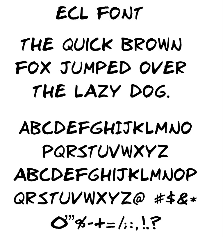 ECL Comic Font