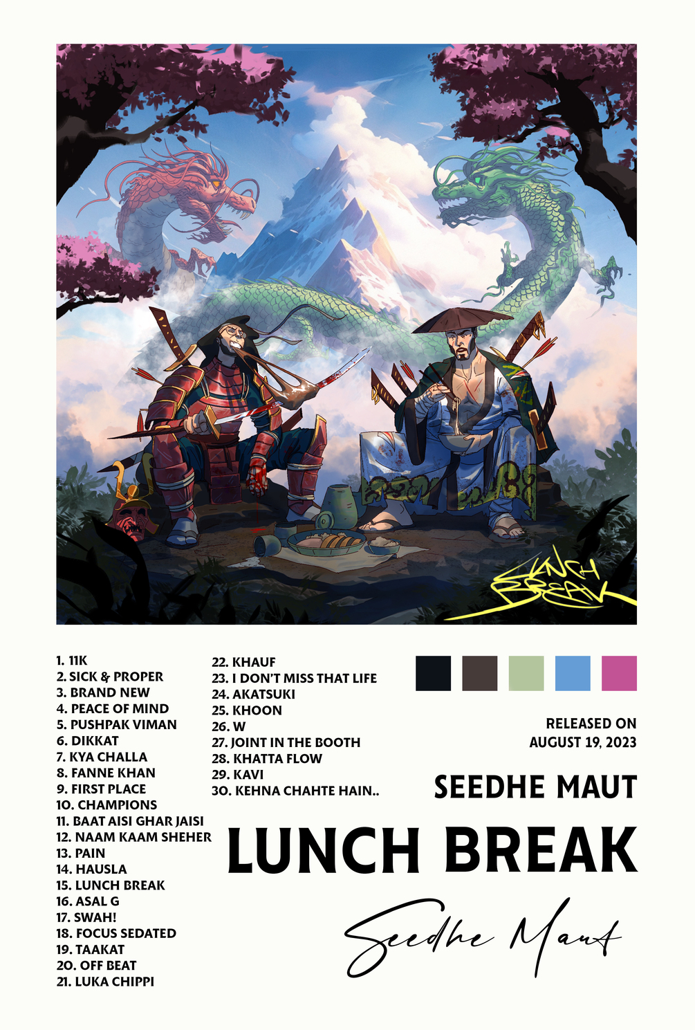 Lunch Break - Seedhe Maut Album Cover Poster