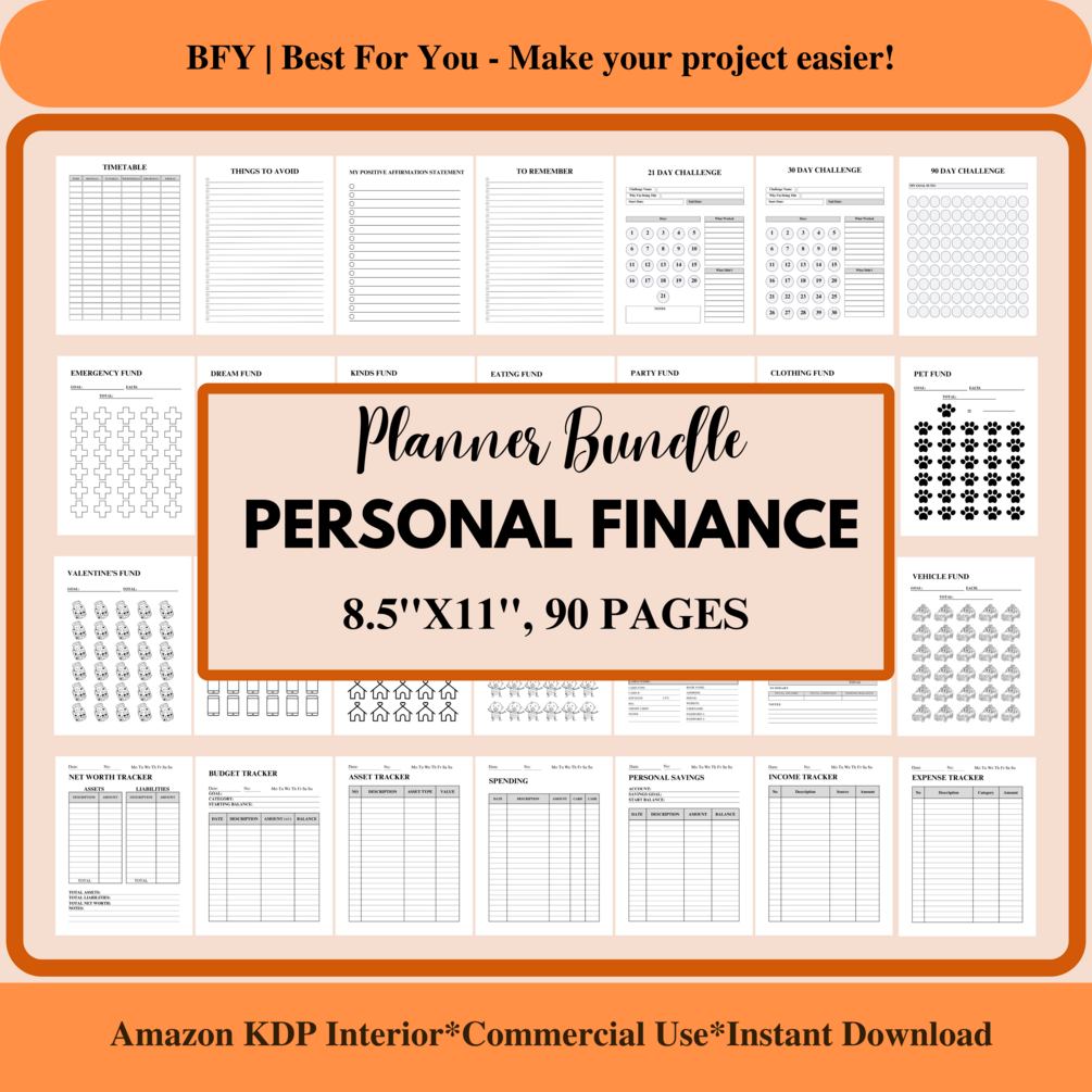 Personal Finance Planner, Digital Financial Planner, Printable ...