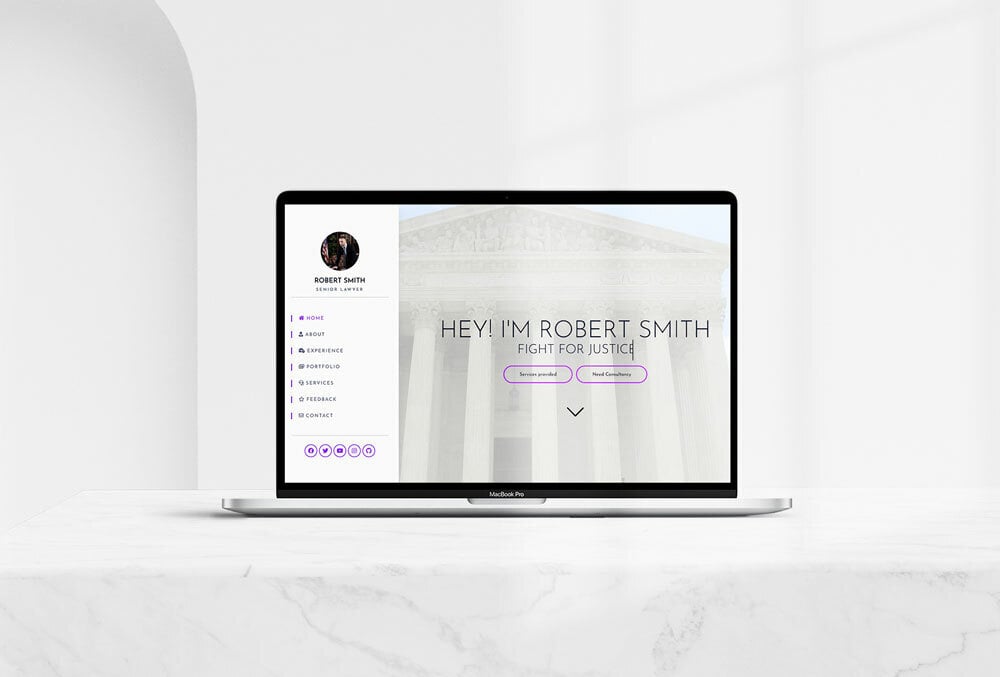StudioX - Responsive Lawyer Personal Portfolio Template Light