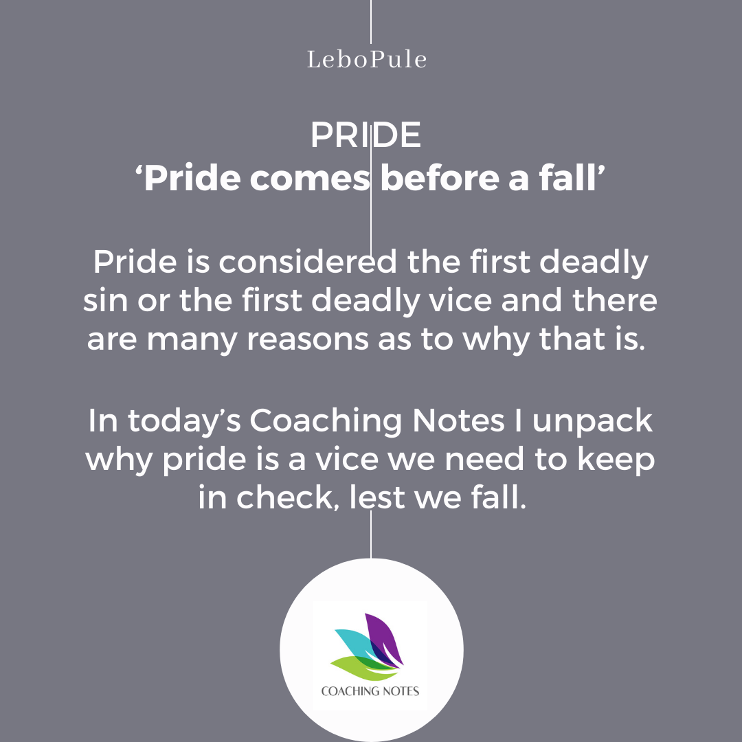 New Coaching Notes - Pride - Lebo Pule’s Work!