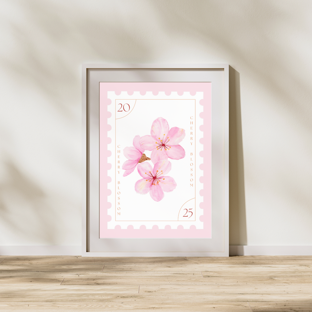 Cherry Blossom Stamp – Printable Wall Art