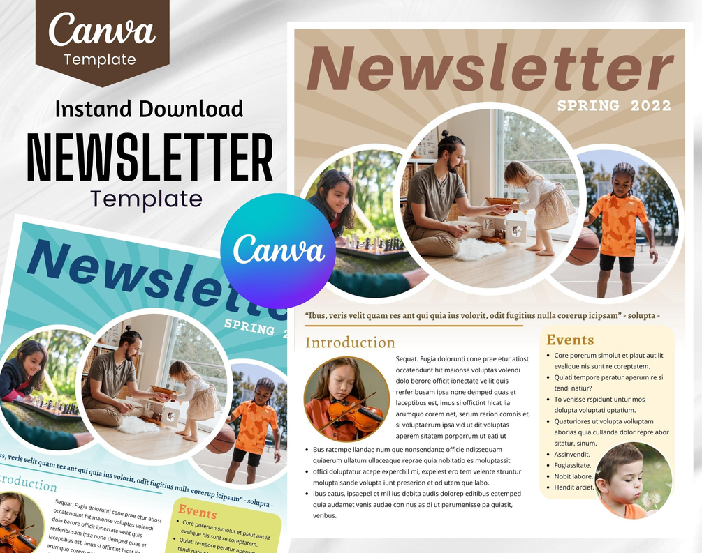 Kids Email NEWSLETTER TEMPLATE Editable on Canva