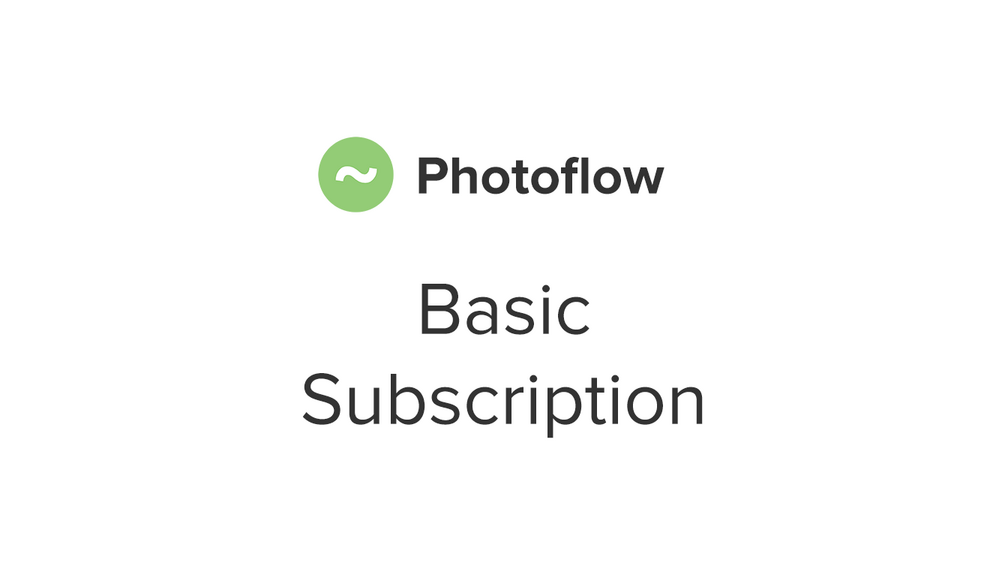 Photoflow | Basic Subscription