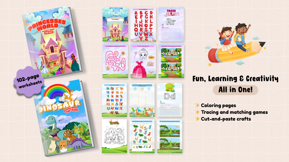 Colorful Activity Book for Boys and Girls