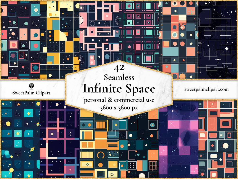 42 JPG Seamless Infinite Space Digital Pattern, Boundless Beautiful ...