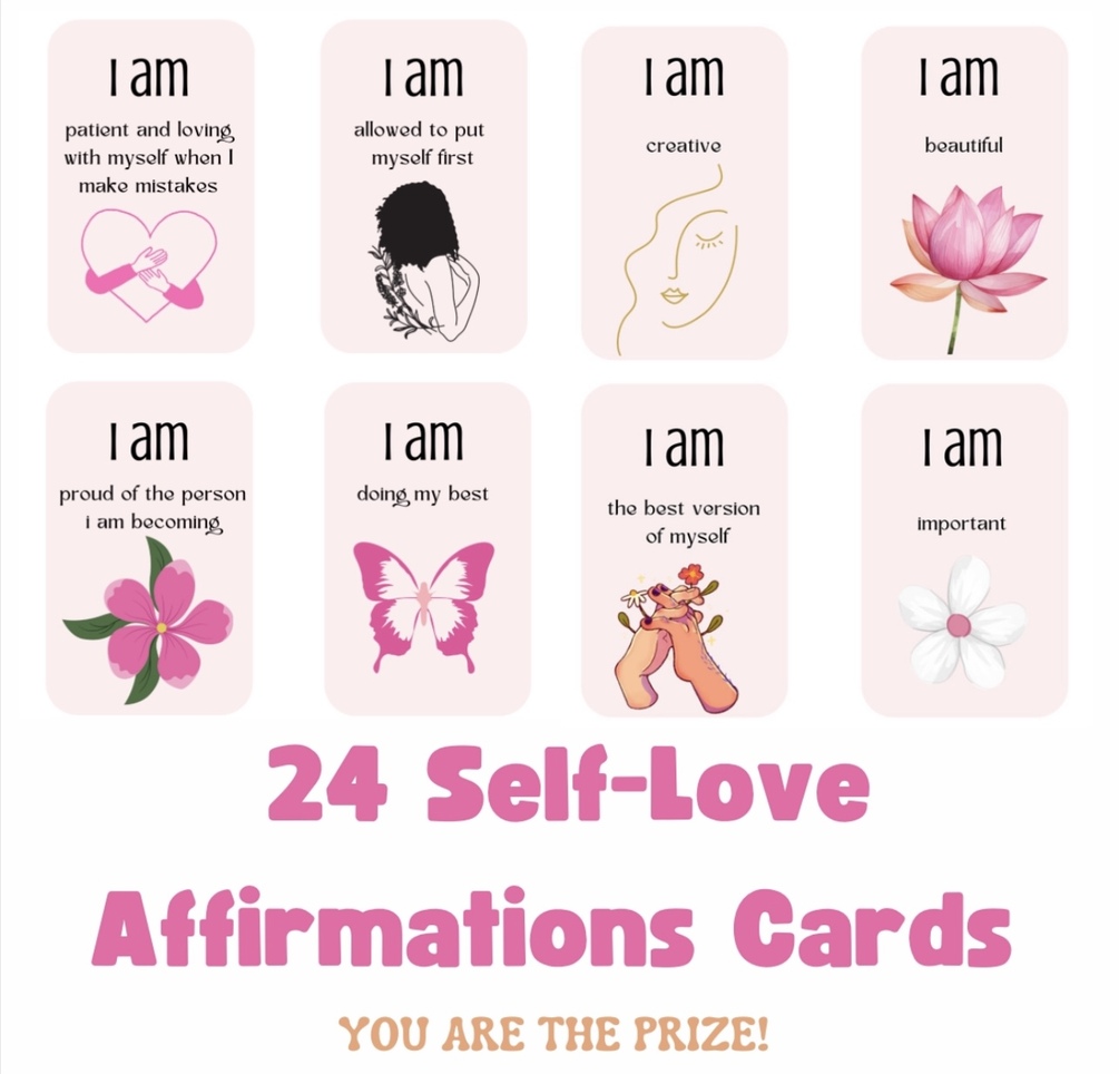 Radiant Self-Love Affirmation Cards