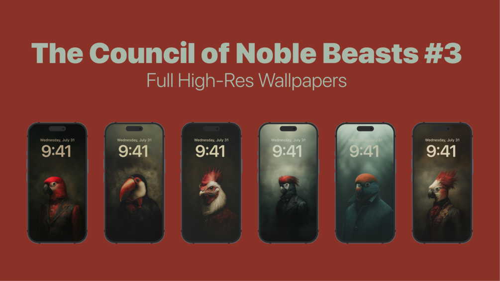 The Council of Noble Beasts #3 — High-Res Wallpaper Packs