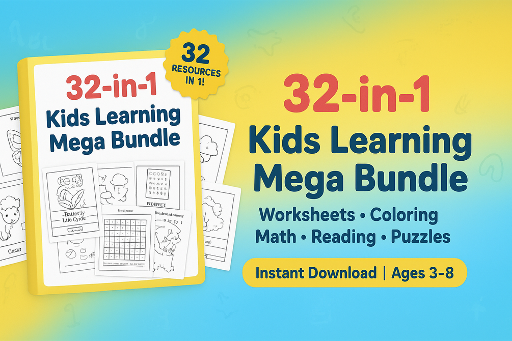🎉 Kids Learning Mega Bundle (32-in-1) | Preschool & Elementary ...